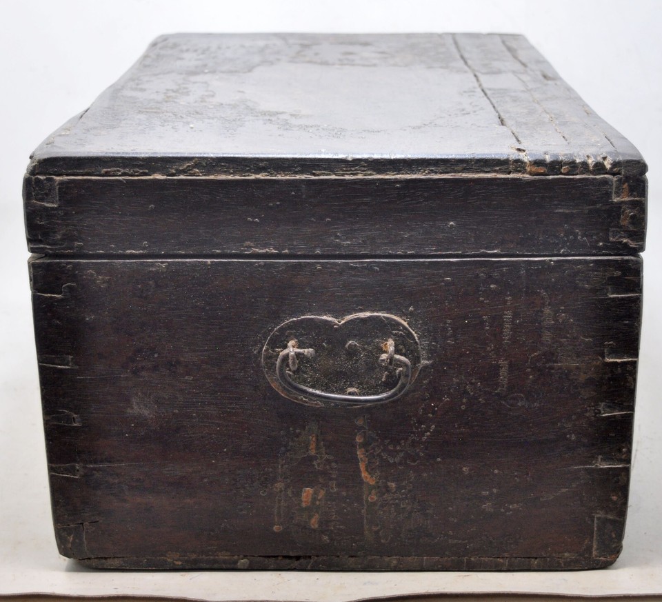 Antique Wooden Large Cash Chest Money Box Original Intricate Crafted ...