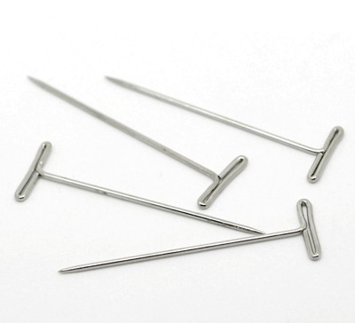 SILVER METAL T PINS 50MM MODELLING CRAFTS SEWING MACRAME WIGS DIY | eBay UK