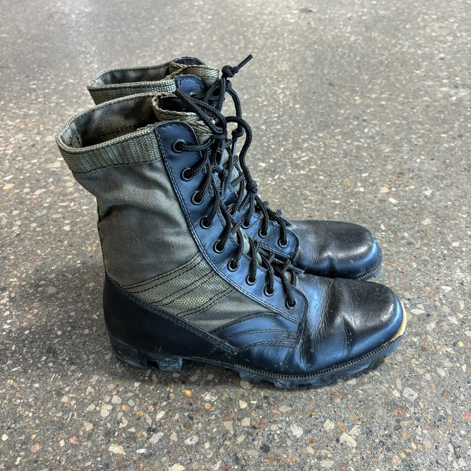 Vintage Jungle Military Issued Combat Boots Men's 8R Spike Protective ...