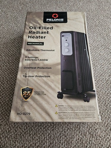 Intertek HO-0279 1500W Electric Oil Filled Radiator Space Heater ...