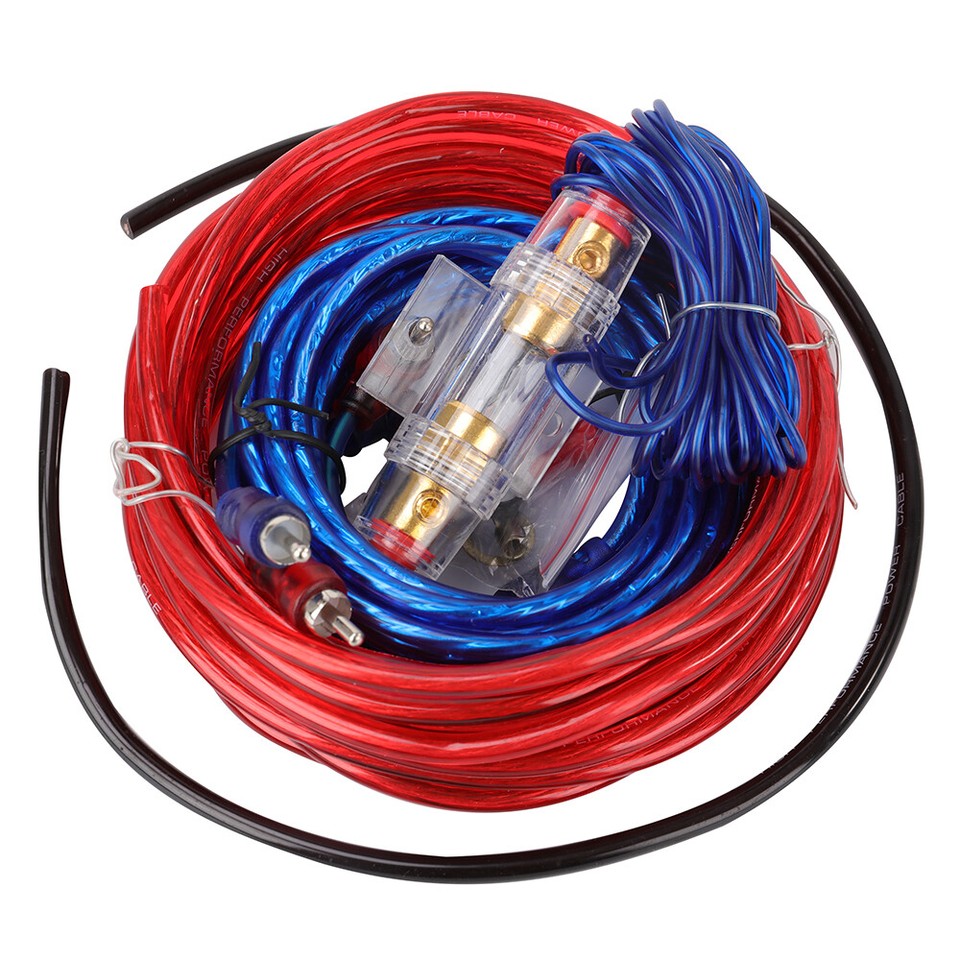 1500W Car Audio Cable Kit Amp Amplifier Install RCA Subwoofer Sub ...