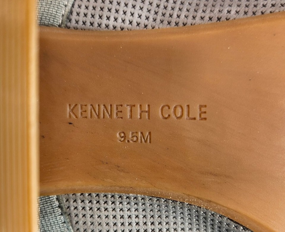 Kenneth Cole New York Womens Hannon Elastic Gray Slingbacks Block Heel ...