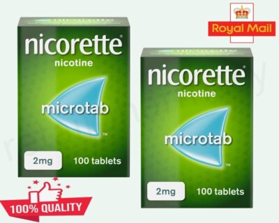 Nicorette Microtab 2mg Original 100 Tabs - ((2 Pack)) Expiry 04-2026 | eBay