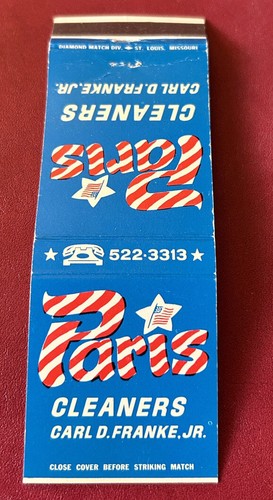 Matchbook Cover Paris Cleaners Carl D. Franke Jr. | eBay