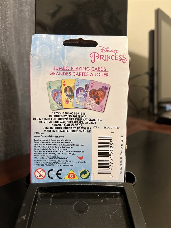 Disney Princess Jumbo Playing Cards - Kids Game Cards - New- US Seller ...