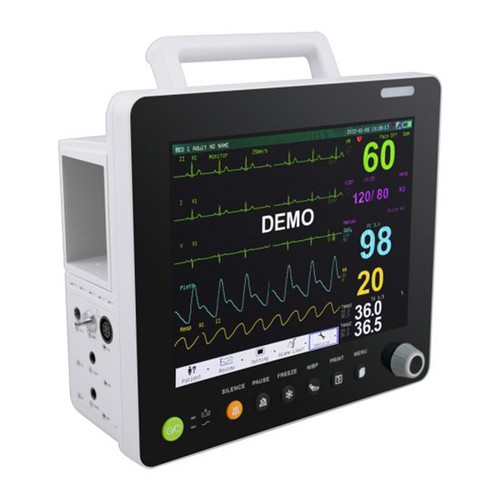 12"/15" Modular Plug-in Vital Signs Patient Monitor NIBP RESP Cardiac ...