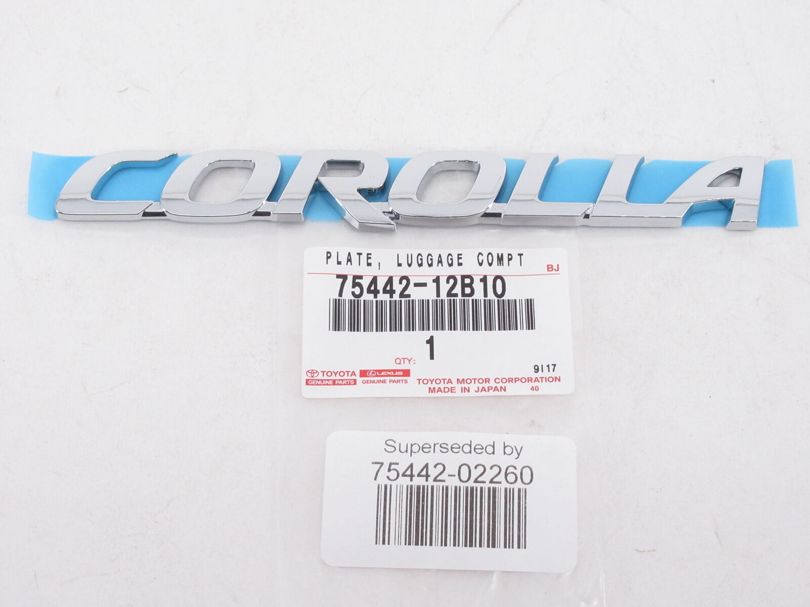 2011-2013 Toyota Corolla Rear Trunk Emblem Nameplate Badge | 75442 ...