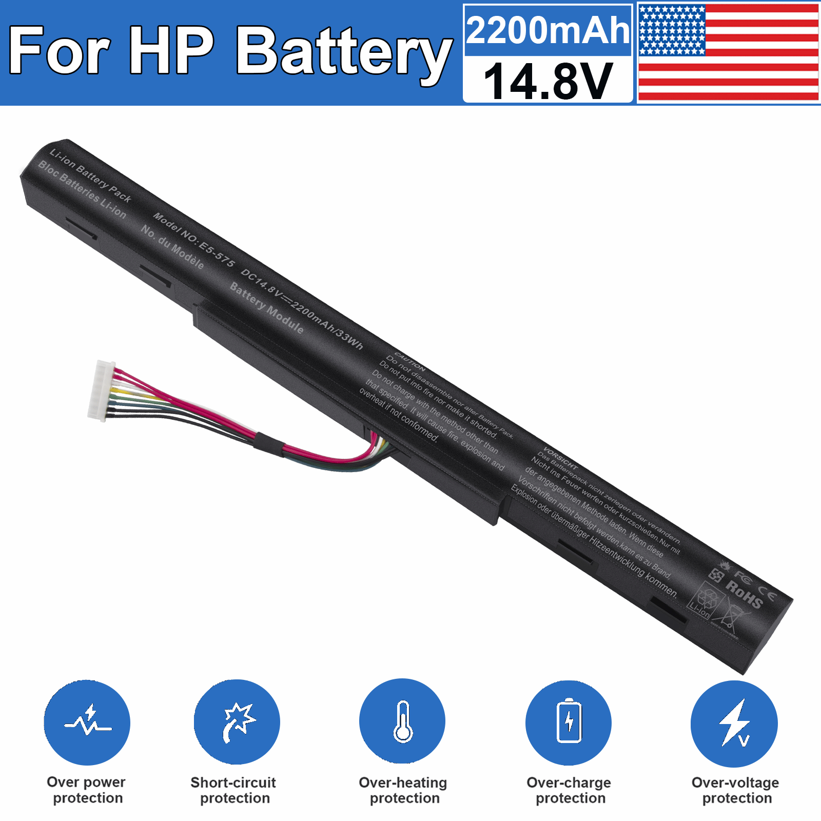 E5-575 Battery For Acer Aspire E5-475 E5-475G E5-575G E5-774 E5-774G ...