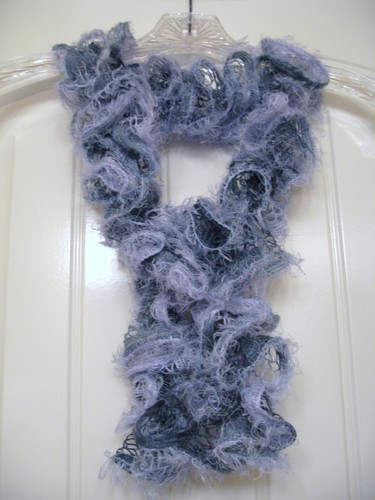 Handmade Crocheted Fashion Ruffle Scarf - China Blue Feather Frill | eBay
