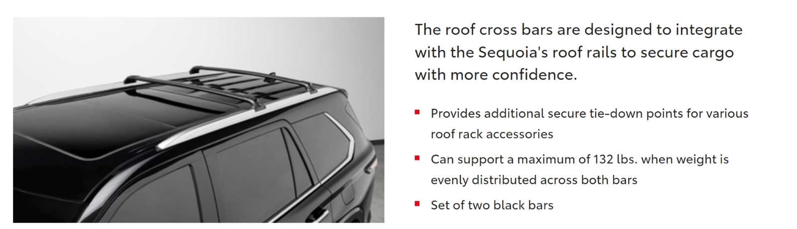 Fit for Toyota 2023-2024 Sequoia Roof Rack Cross Bars PT767-0C660 ...
