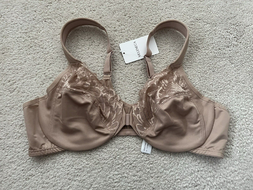 NWT MELENECA Women's Full Coverage Underwire Beige Bra Lace Comfortable ...