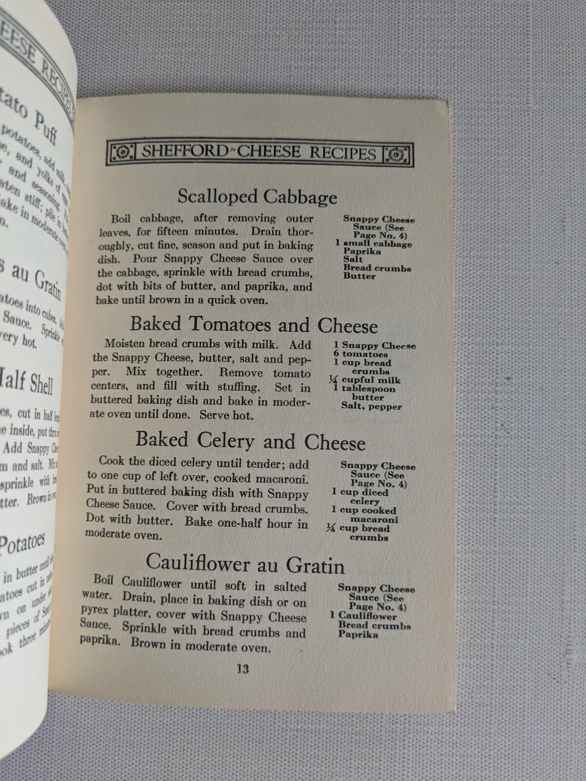 Shefford Cheese Recipes 1920s Syracuse Brooklyn NY Henriette de Bruin ...