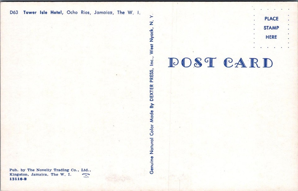 Postcard Tower Isle Hotel Ocho Rios Jamaica | eBay UK