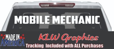 Mobile Mechanic Decal Sticker Auto Service Turbo Diesel Truck Engine ...