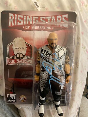 Doc Gallows Autographed Rising Stars figure Aew Impact Wwe with COA | eBay