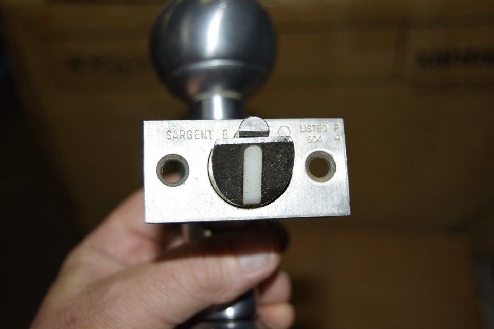New Old Stock! Sargent 8 line Bored Lock Knob Silver *High Quality* *No ...