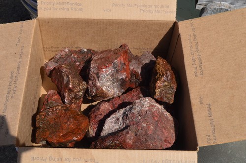 Red Jasper with some white streaks Rough 24 pounds bulk for Lapidary ...