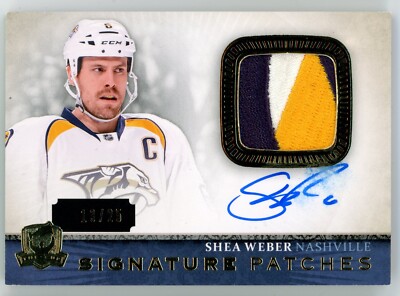 2013-14 The Cup Signature Patches Gold Shae Weber Auto Patch 13/25 #SP ...