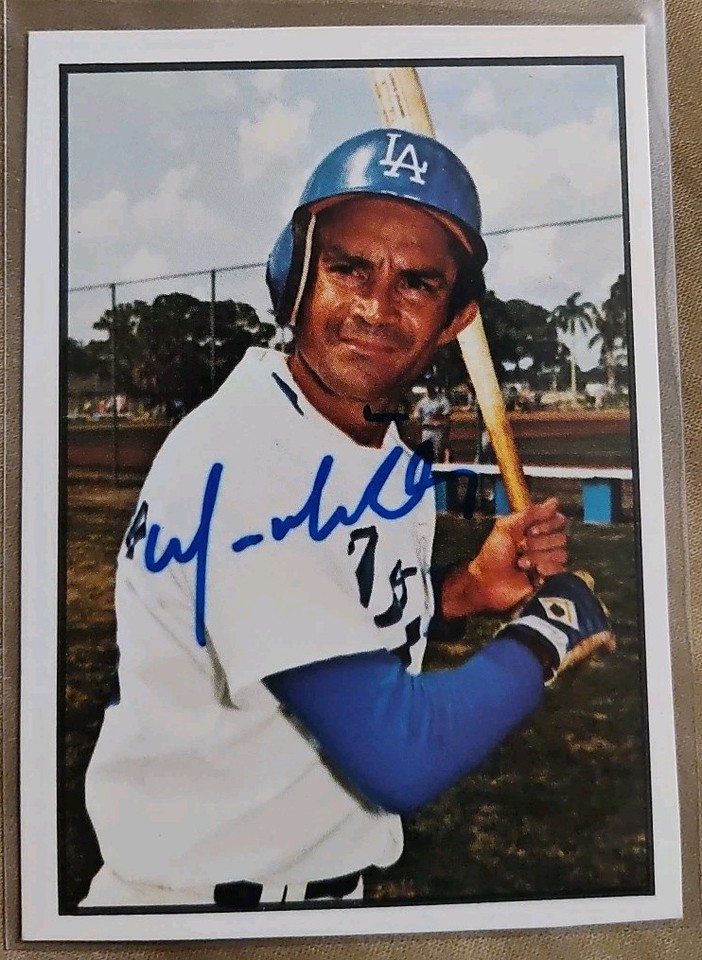 VIC DAVALILLO AUTOGRAPHED SIGNED CARD 1978 SSPC SET DODGERS MEXICO ...