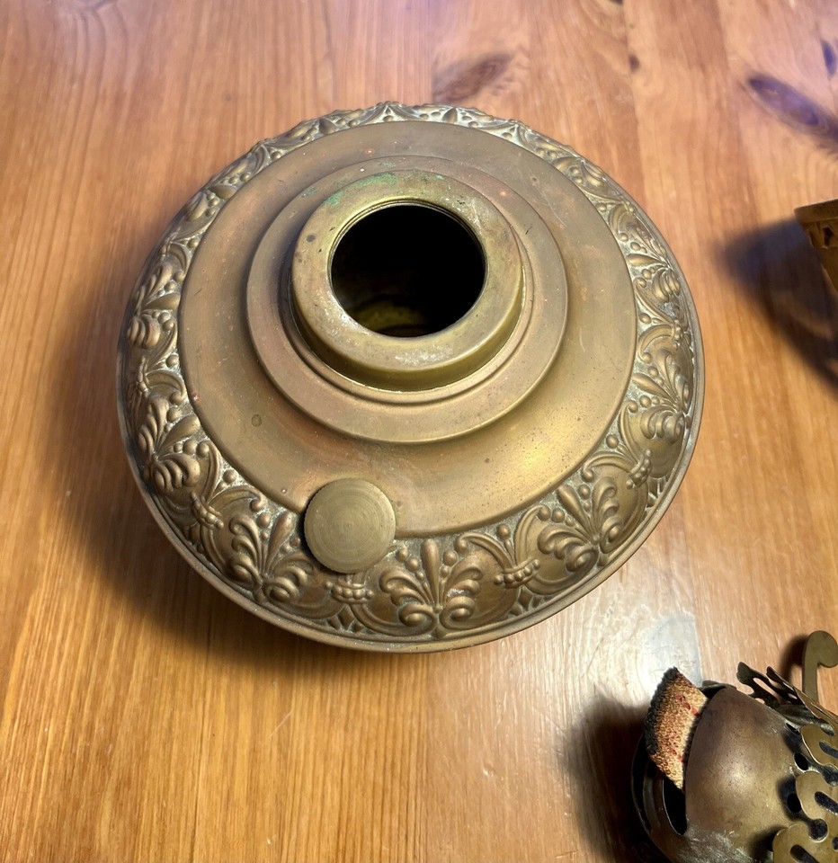 Antique brass Hanging Kerosine Oil lamp With Two Wicks | eBay