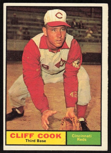 1961 Topps Cliff Cook Rookie Cincinnati Reds #399 | eBay