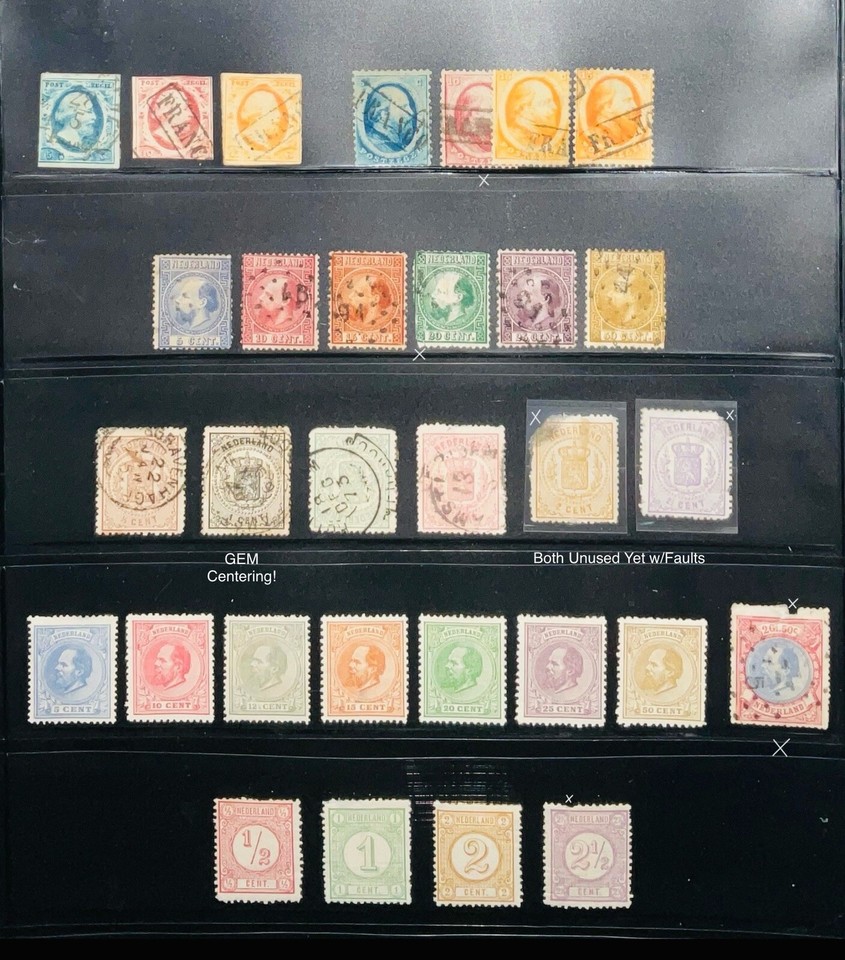 AMAZING Netherlands Stamp Collection Mint & Used From Old Album CV ...