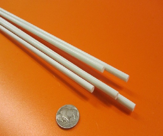 Fiberglass Round Rods .250" (1/4") Diameter x 60 Inch Length, 5 Units ...