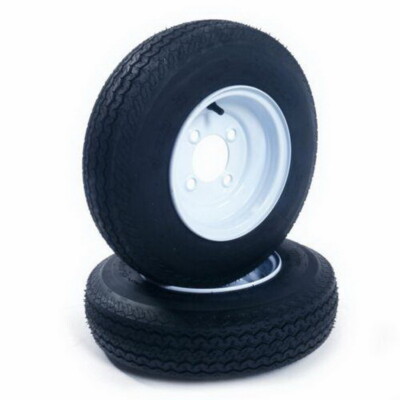 Two 4.80-8 Trailer Tires And Rims 4.80x8 480-8 Load Range B 4 Lug Wheel ...