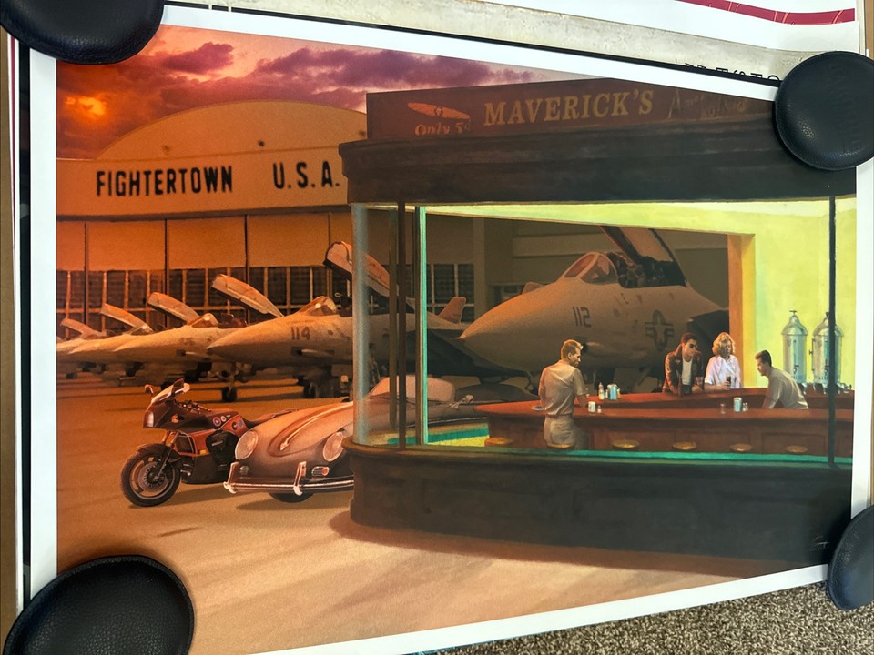 SDCC 2022 Maverick Top Gun Cafe Iceman Wingman Variant Poster 24x16 X ...
