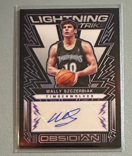 2021-22 Panini Obsidian - Lightning Strike Signatures Wally Szczerbiak ...