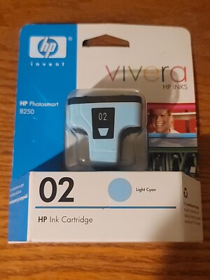 Genuine HP 02 Light Cyan Color Original Ink Printer Cartridge - NEW ...