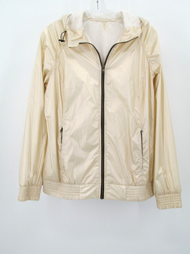 XERSION Hooded Windbreaker Women Size Large White Water Resistant ...