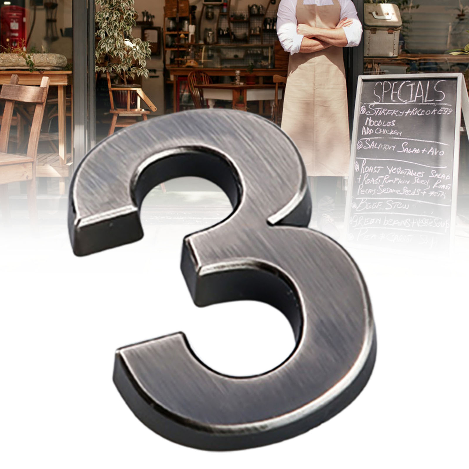 Number Plate 3d Easy to Carry Plating Numeral Door Plaque 9 Styles | eBay