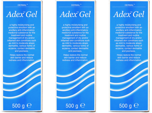 Adex Gel 500g | Eczema Relief | Psoriasis Treatment | Skin Care X 3 | eBay