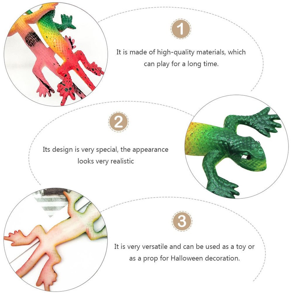 8pcs Artificial Plastic Lizard Toys Lizard Figurines Model Toys Party ...