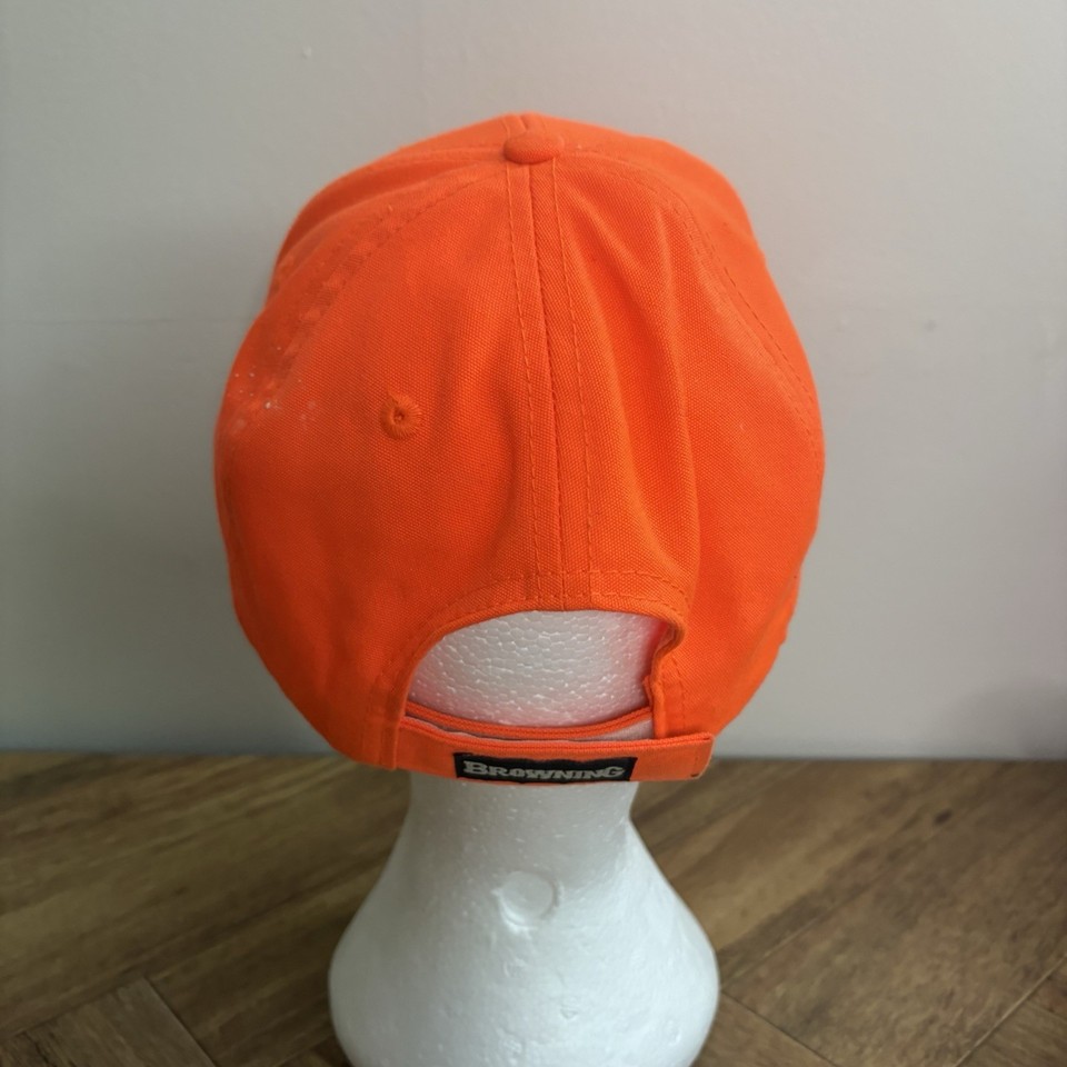 Browning Men’s Blaze Orange Baseball Hat Adjustable EUC Hunting Hat ...