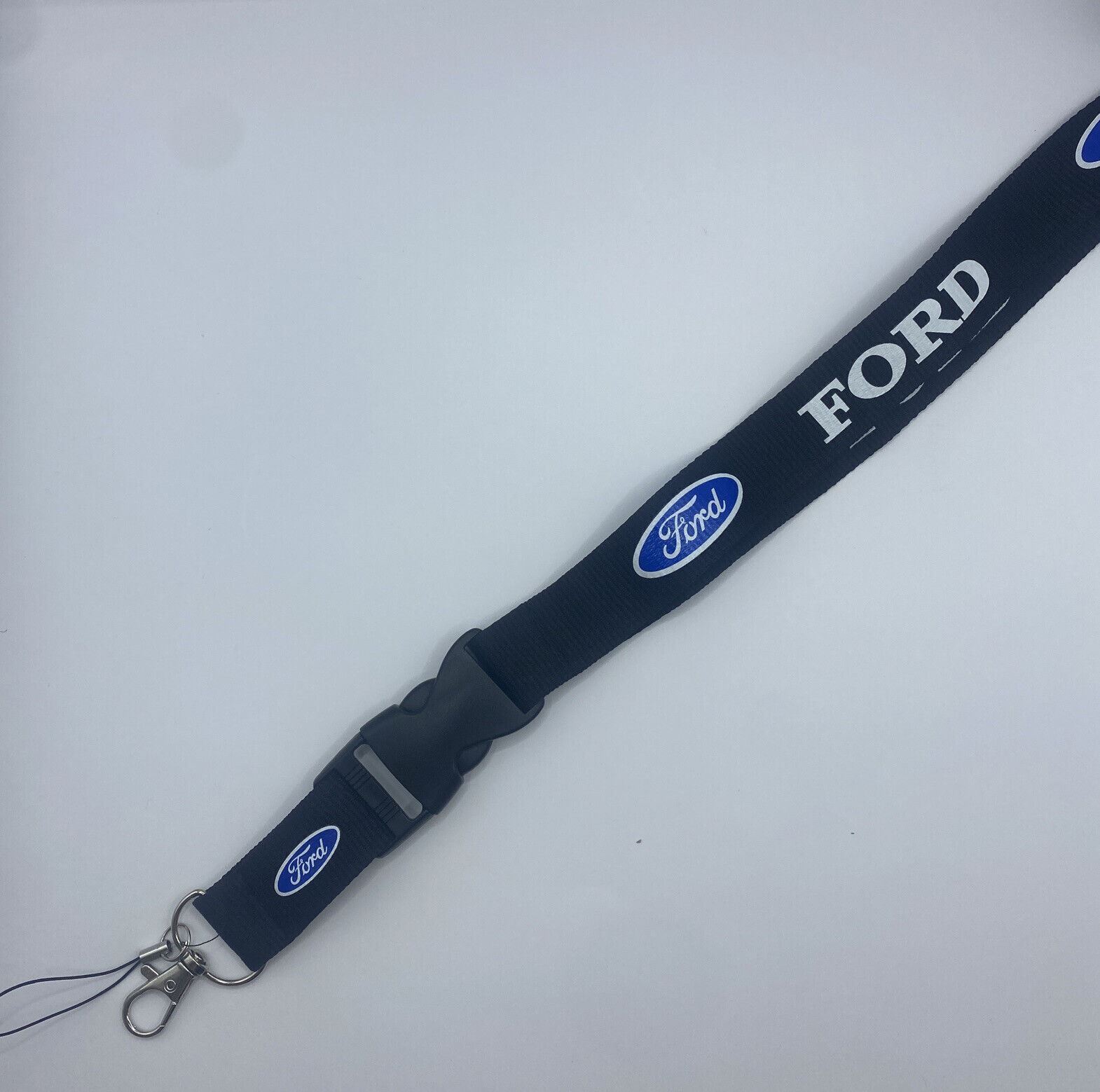 Ford Lanyard Black and White Car Lanyard Key Holder Key Chain Clip Blue ...