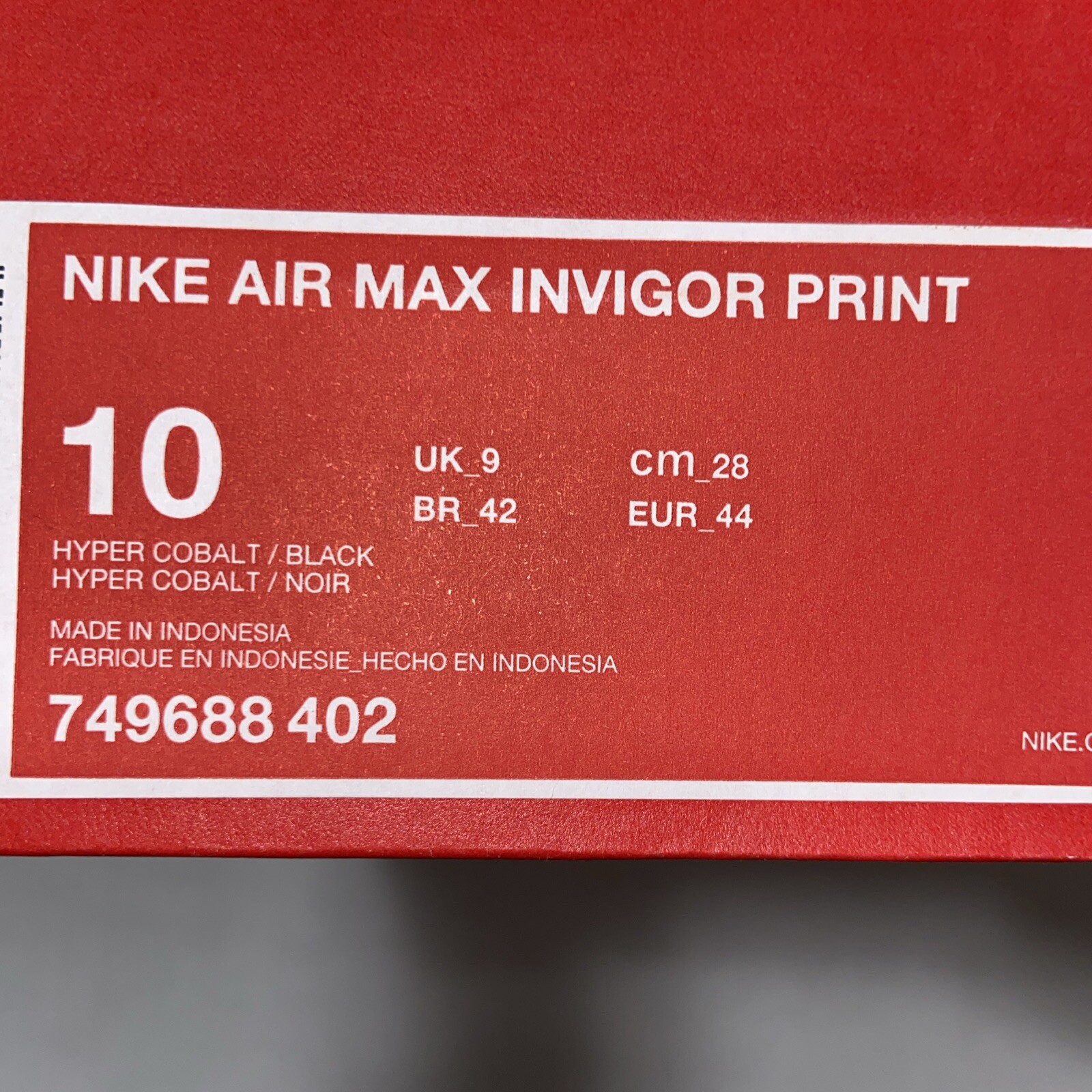 NIKE AIR MAX INVIGOR Blue Black Shoes Mens Size 10 749572-402 New In ...