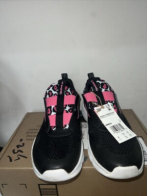 Reebok Girls XT Sprinter Slip On Running Shoe, Black/True Pink, 7 ...