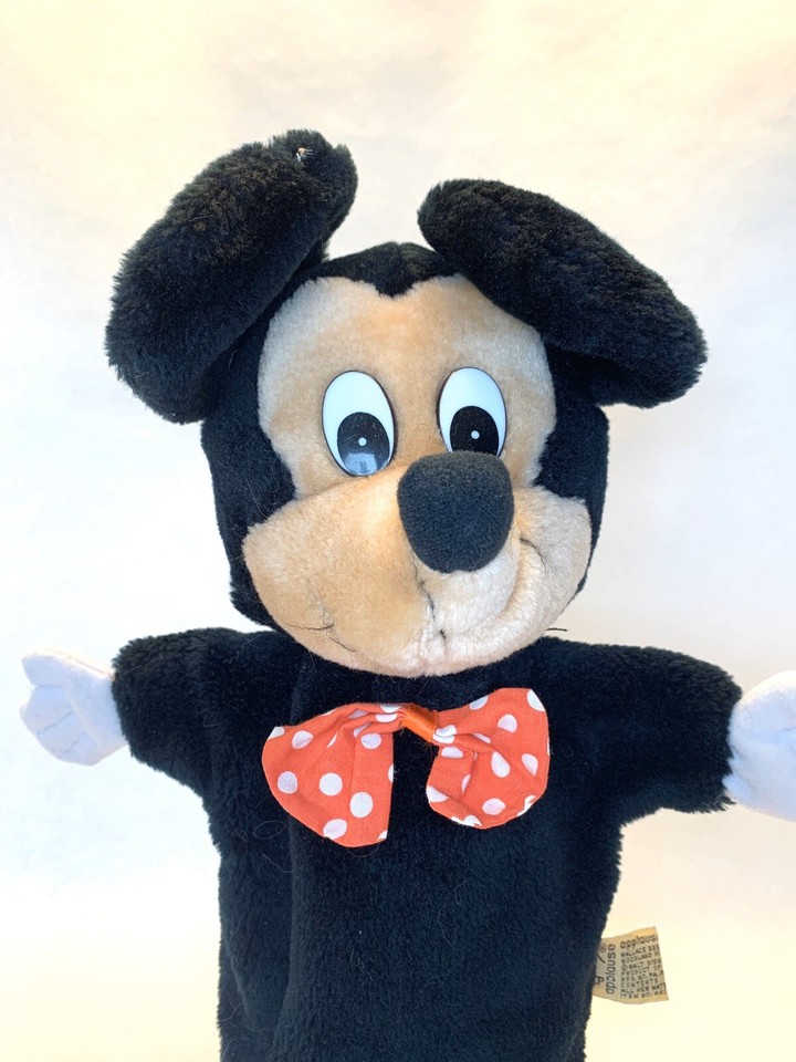 Disney Mickey Mouse hand puppet vintage applause plush stuffed animal ...