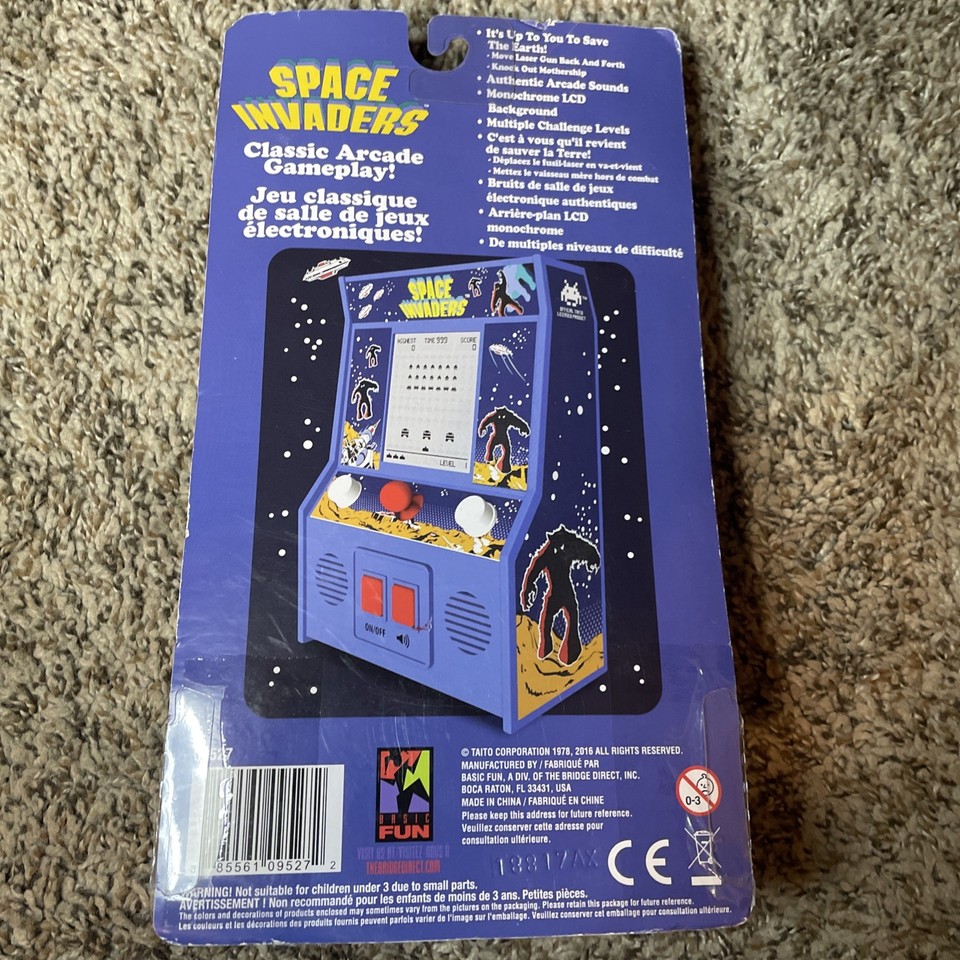 Basic Play Midway Space Invaders Video Arcade Game Mini Handheld Game ...