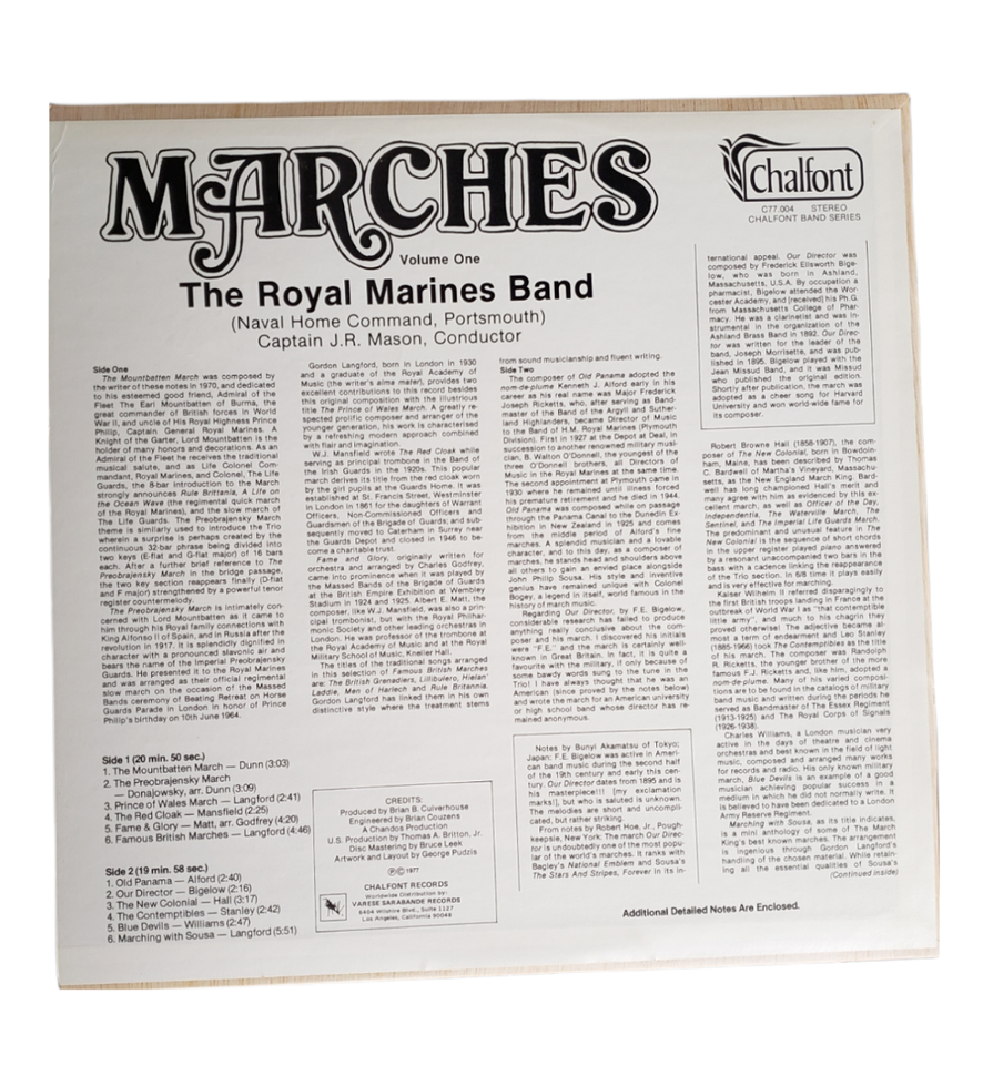 The Royal Marines Band Marches J.R. Mason Vinyl LP | eBay