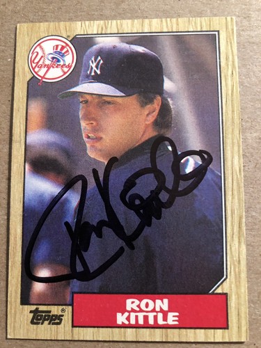 Autographed 1987 Topps Baseball Card Ron Kittle NY Yankees | eBay