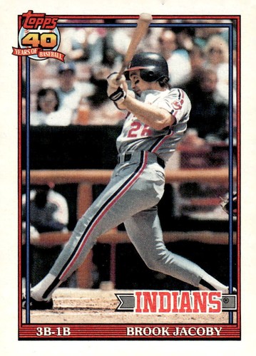 1991 Topps #47 Brook Jacoby - Cleveland Indians | eBay