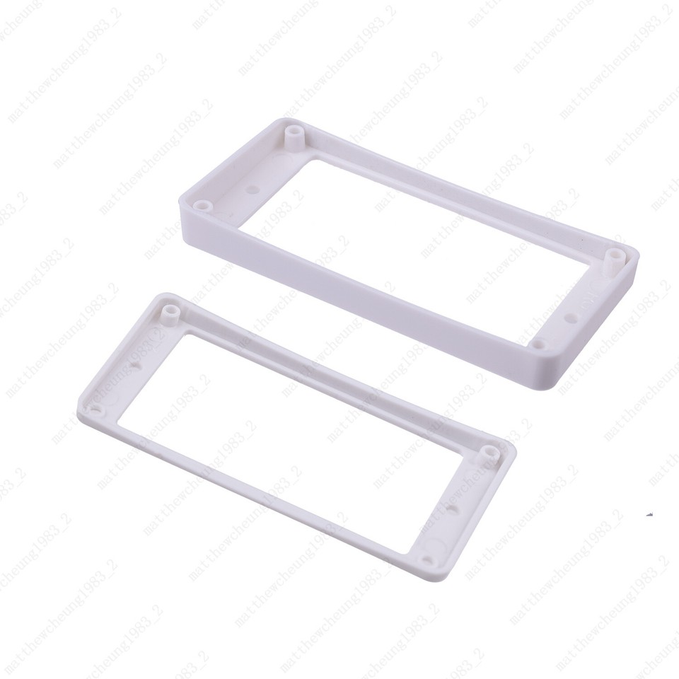 2 Pcs Plastic Guitar Humbucker Pickup Rings Curved Bottom Frame For Les ...