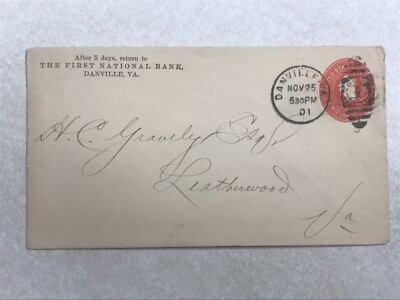 SBB129 Bank Envelope Letterhead First National Bank Danville ...