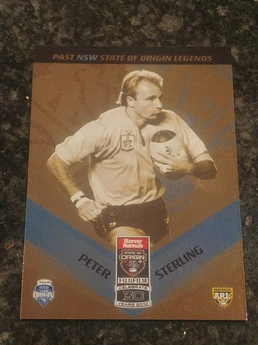 PETER STERLING PAST NSW STATE OF ORIGIN LEGENDS 2010 TELEGRAPH CARD AS ...