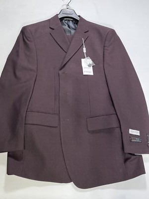 Mens Angelo Rossi Burgundy Suit Size 42R NEW | eBay