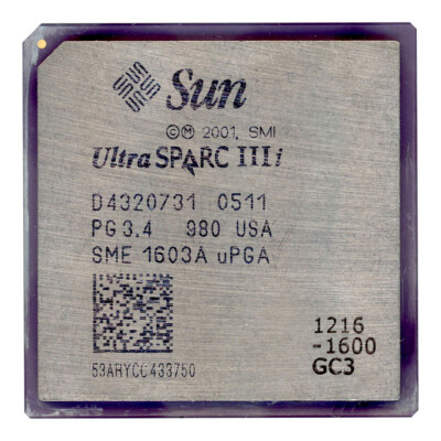PROZESSOR CPU SUN ULTRASPARC IIIi SME 1603 uPGA 1600MHz PGA959 SOCKEL ...