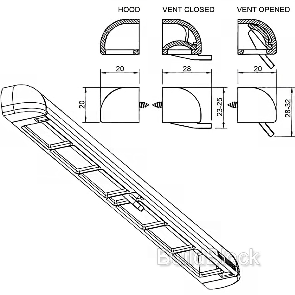 Trickle Vents for windows Slot Air Ventilation Grille Double Glazed ...